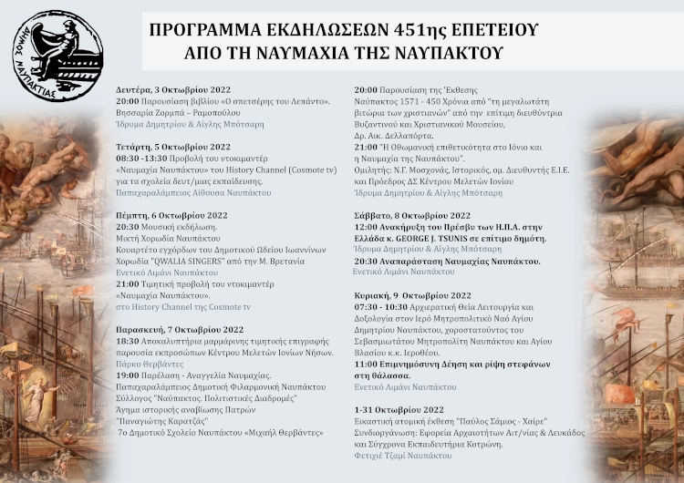 451η ΕΠΕΤΕΙΟΣ «ΝΑΥΜΑΧΙΑ ΤΗΣ ΝΑΥΠΑΚΤΟΥ 1571»-ΔΙΑΒΑΣΤΕ ΑΝΑΛΥΤΙΚΑ ΤΟ ...